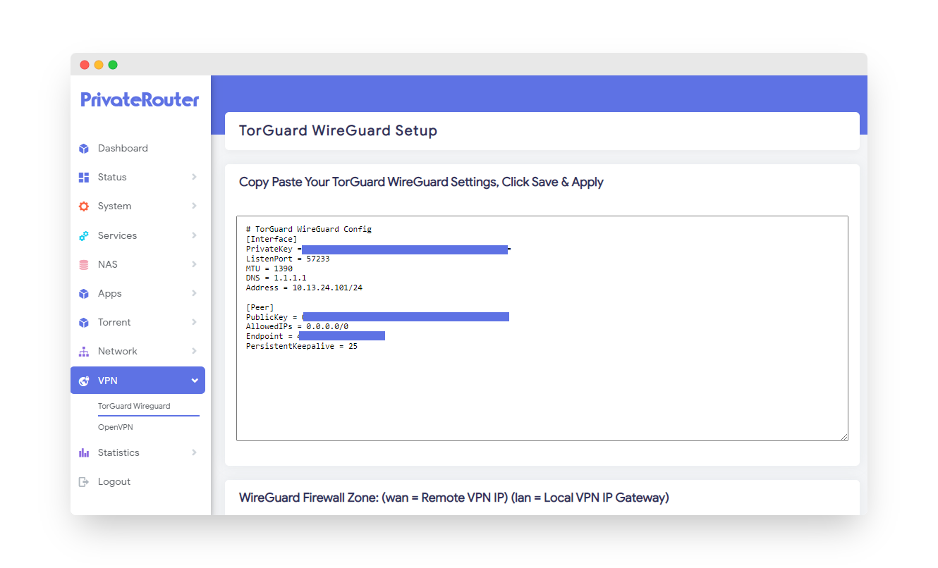 New TorGuard WireGuard app for OpenWRT Released